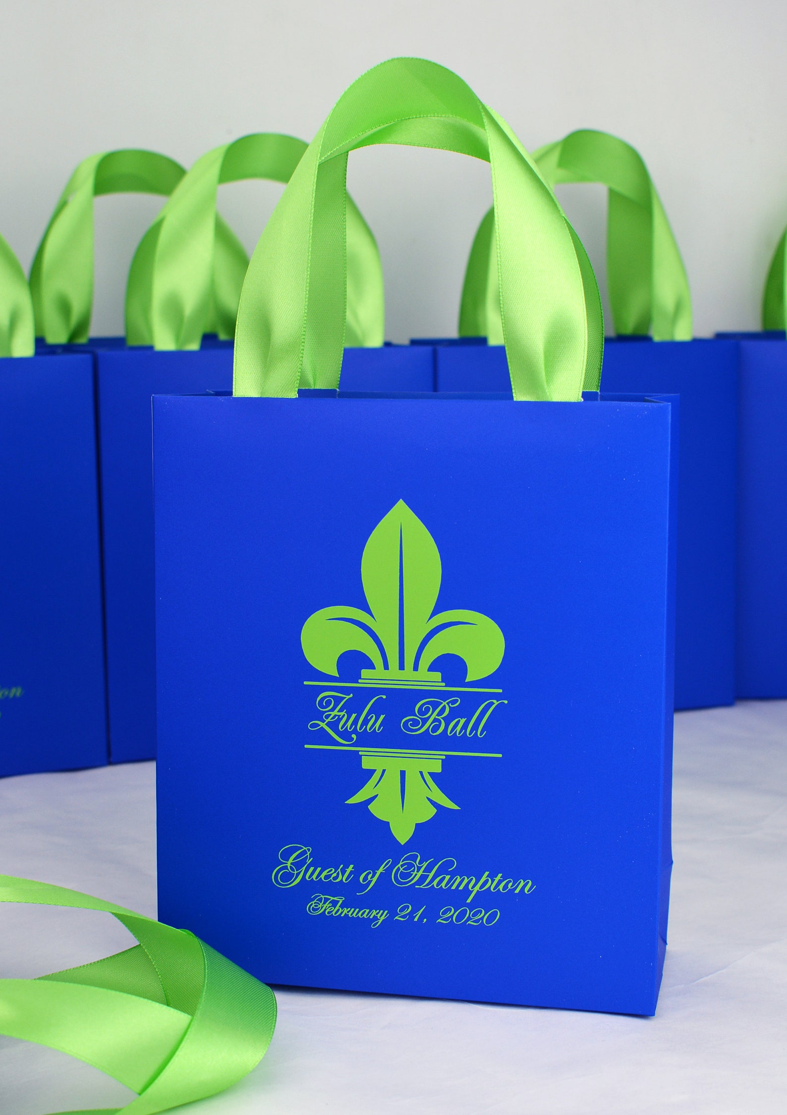25 Party Favor Bags for Guests Elegant Personalized Royal - Etsy