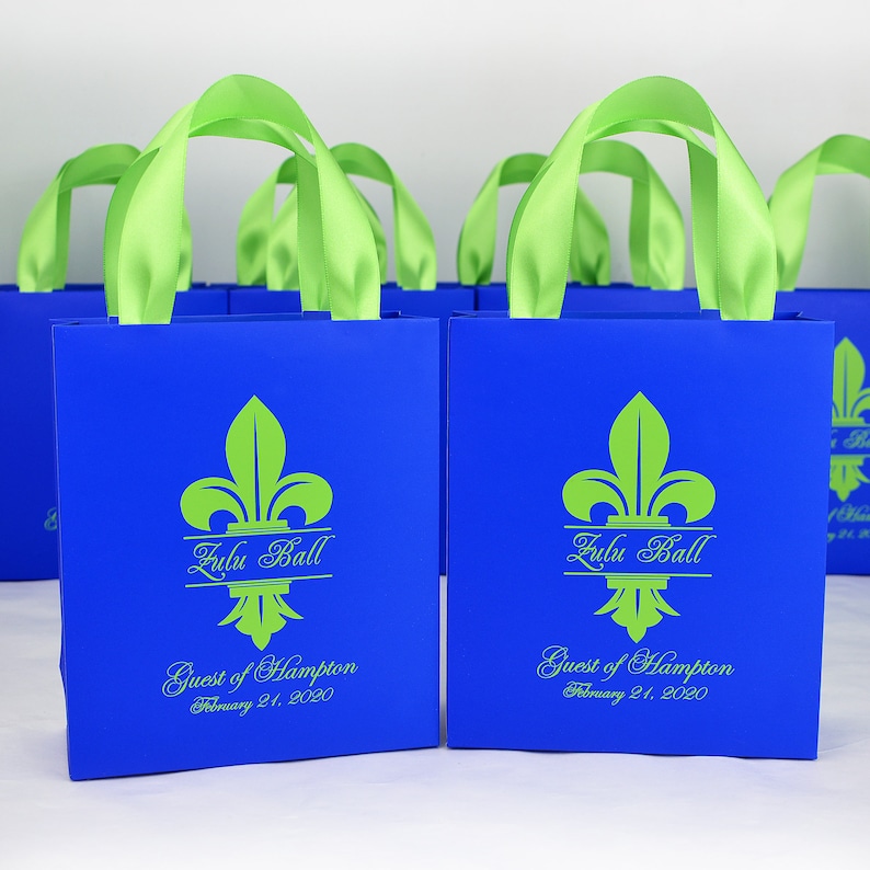 25 Party Favor Bags for Guests Elegant Personalized Royal - Etsy