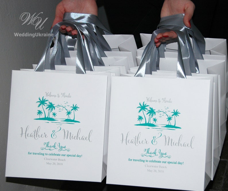 30 Destination Wedding Welcome Bags with names Personalized | Etsy