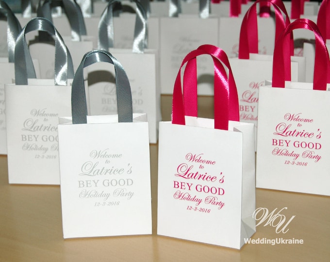 Holiday Party Elegant Gift Bags for Guests Personalized Gift Bag ...