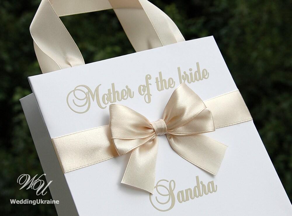 Chic Champagne Gift Bags - Bridal Party Personalized Bag With Name ...