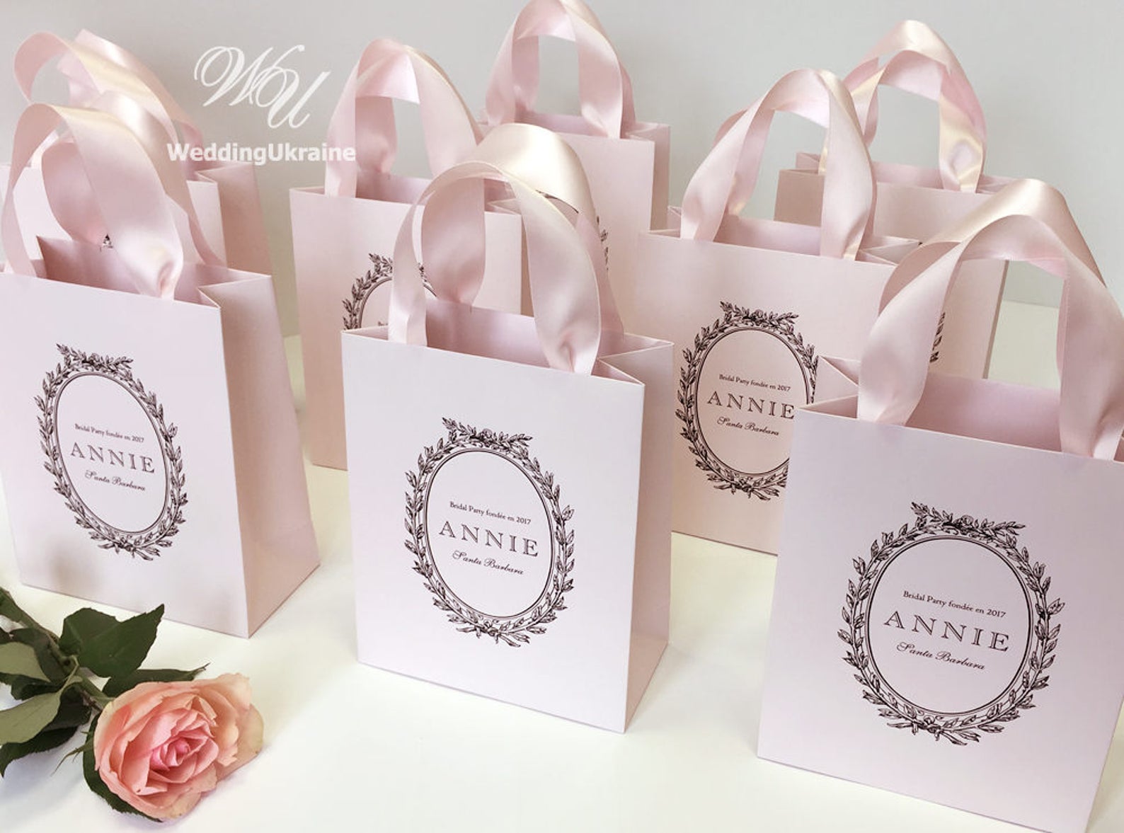 25 Elegant Bridal Party Gift Bags Personalized Bridesmaids | Etsy