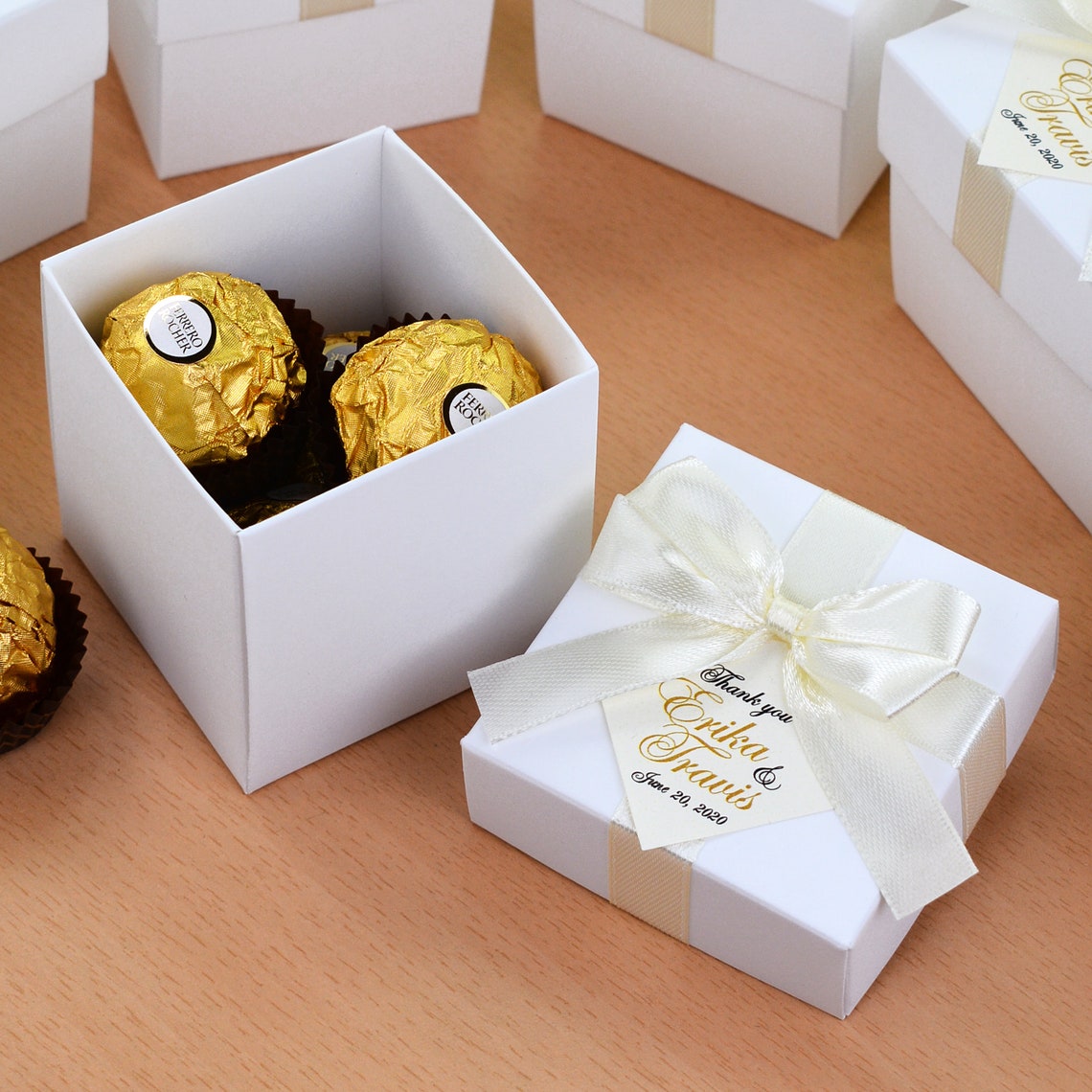 Elegant Wedding Bonbonniere Wedding Favor Boxes With Ivory | Etsy