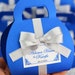 Royal Blue Wedding Favor Gift Box With Silver Satin Ribbon Bow - Etsy