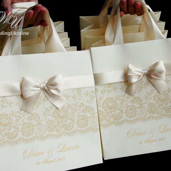 Ivory Favor Bags - Etsy