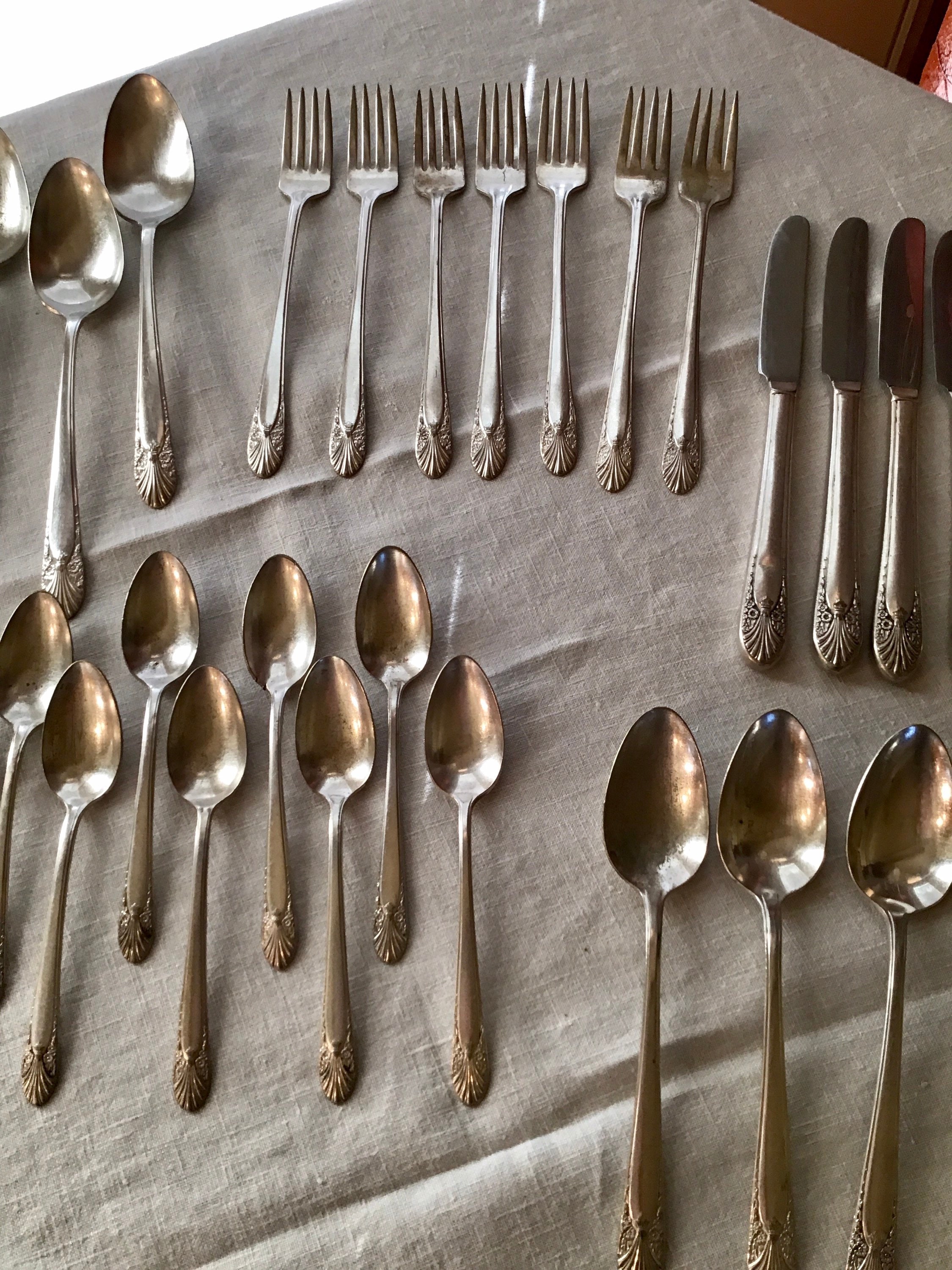 Crown Radiance Silverplate Set, Vintage Silver Plate Set, Crown Silver ...