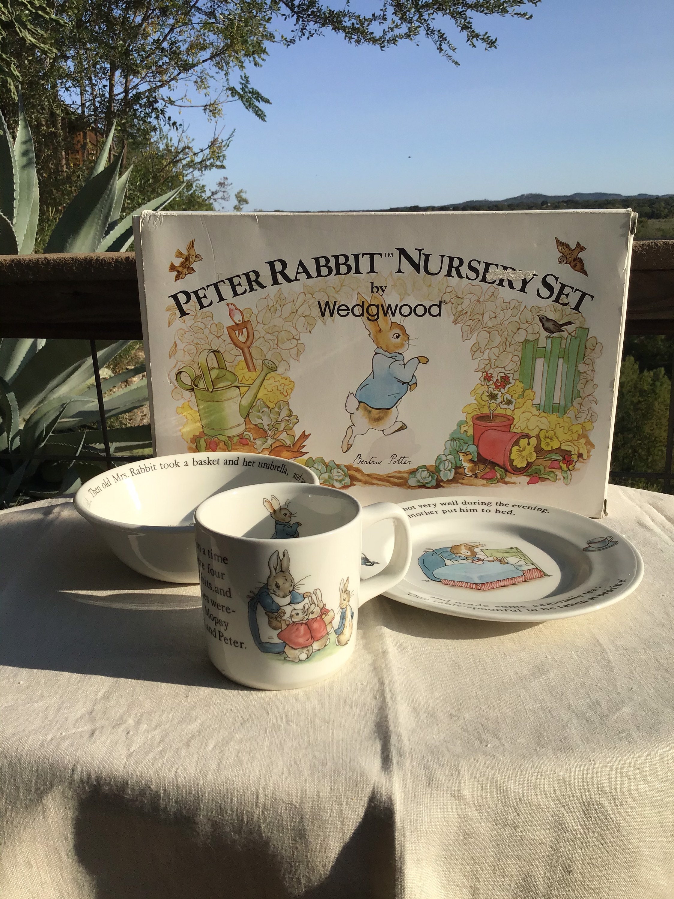 Beatrix Potter Peter Rabbit Set, 3 Piece Wedgwood Set - Etsy