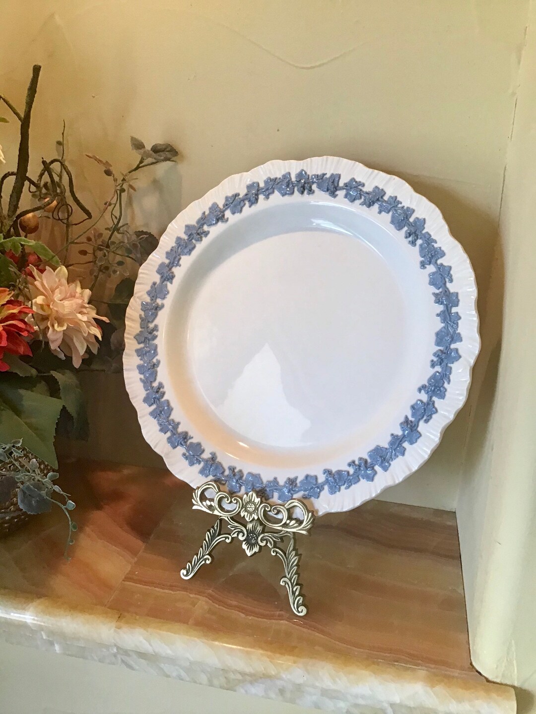 Round Platter Wedgwood Queensware Chop Plate, Shell Edge Wedgwood ...