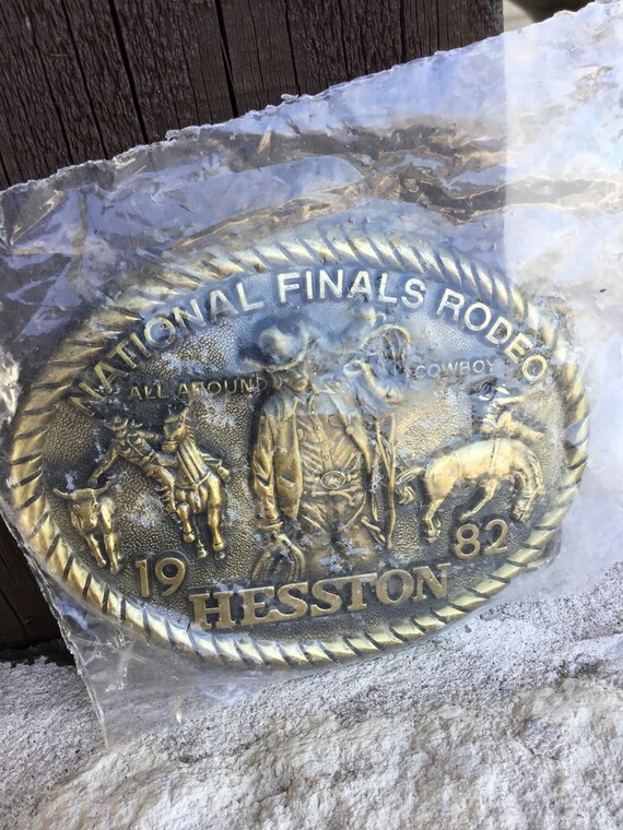 1982 Hesston Rodeo Buckle, National Finals Rodeo Hess… - Gem