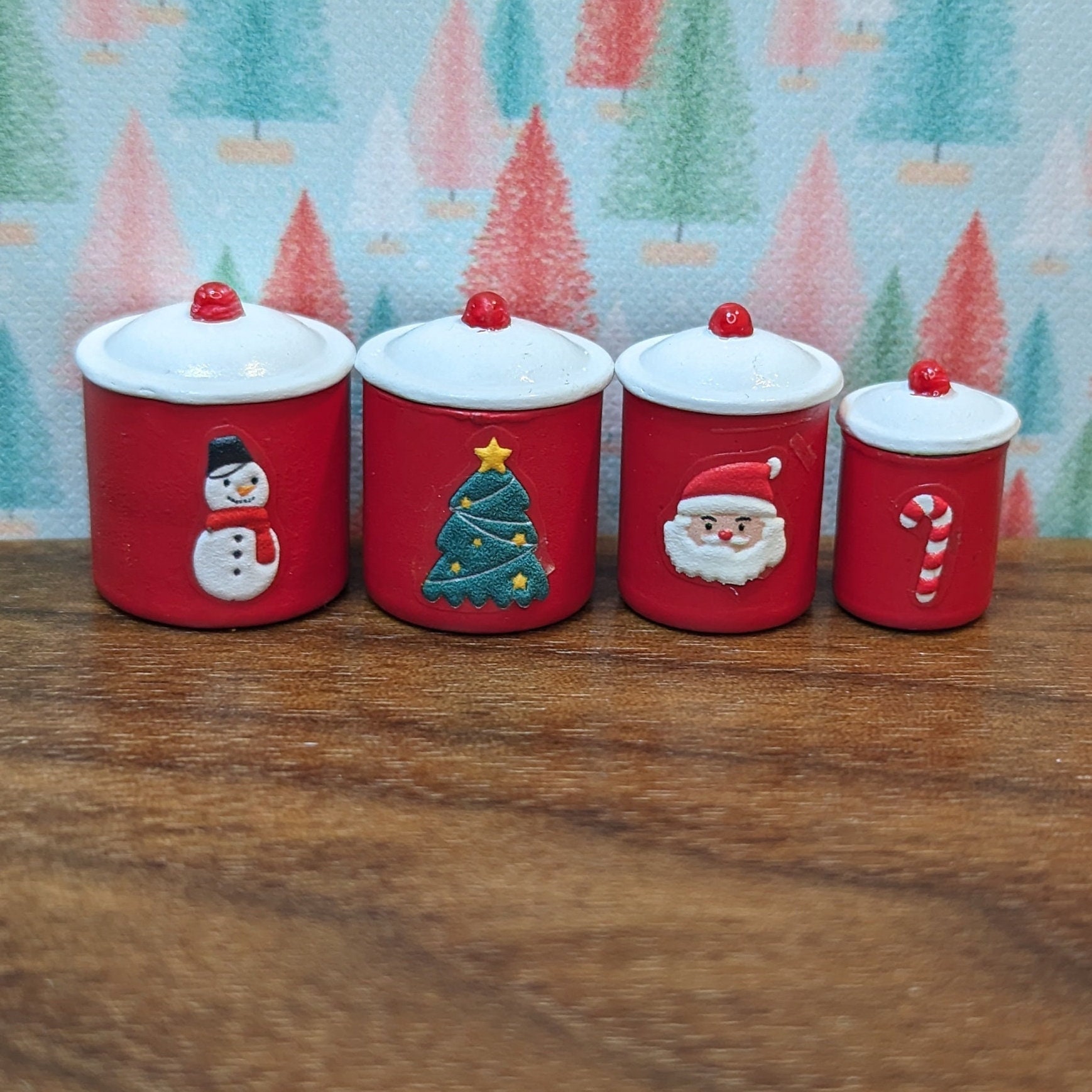 Christmas tin canisters store