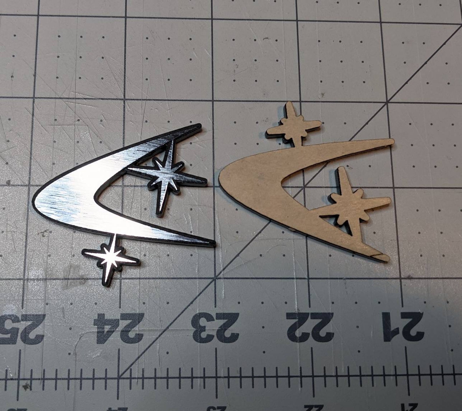 Atomic Boomerang Starburst 2 Chrome Car Emblem MCM | Etsy