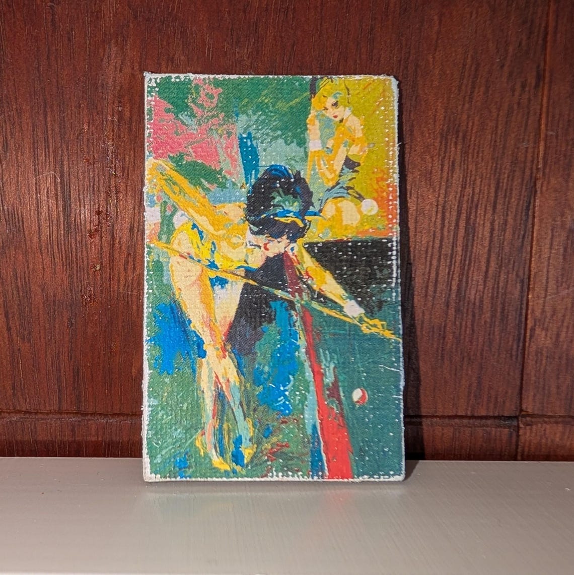 1964 Bunnies Playing Pool by Leroy Nieman Dollhouse Miniature Scale ...
