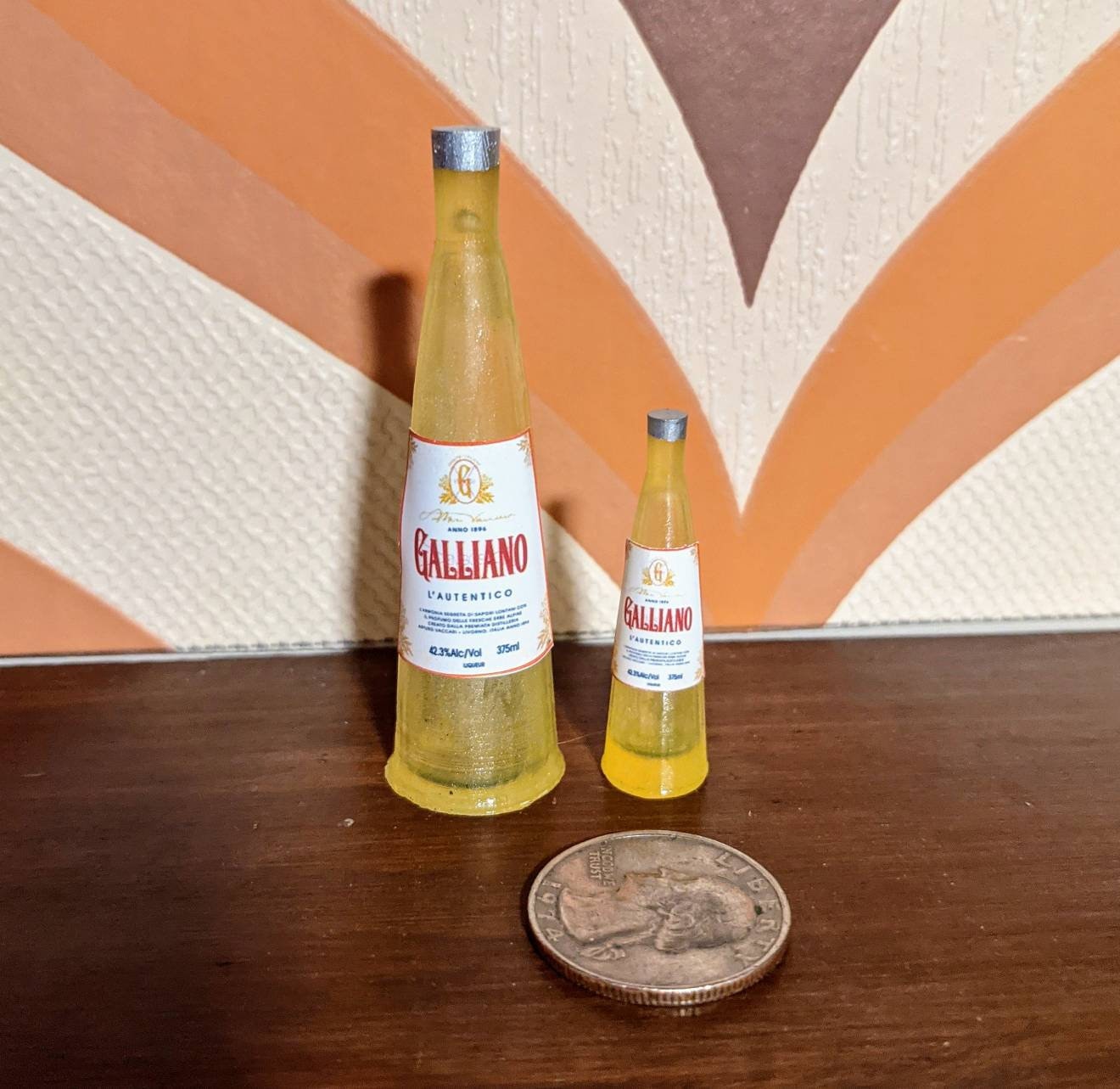 1:12 or 1/6 Scale Dollhouse Miniature Galliano Liquor Bottle. | Etsy