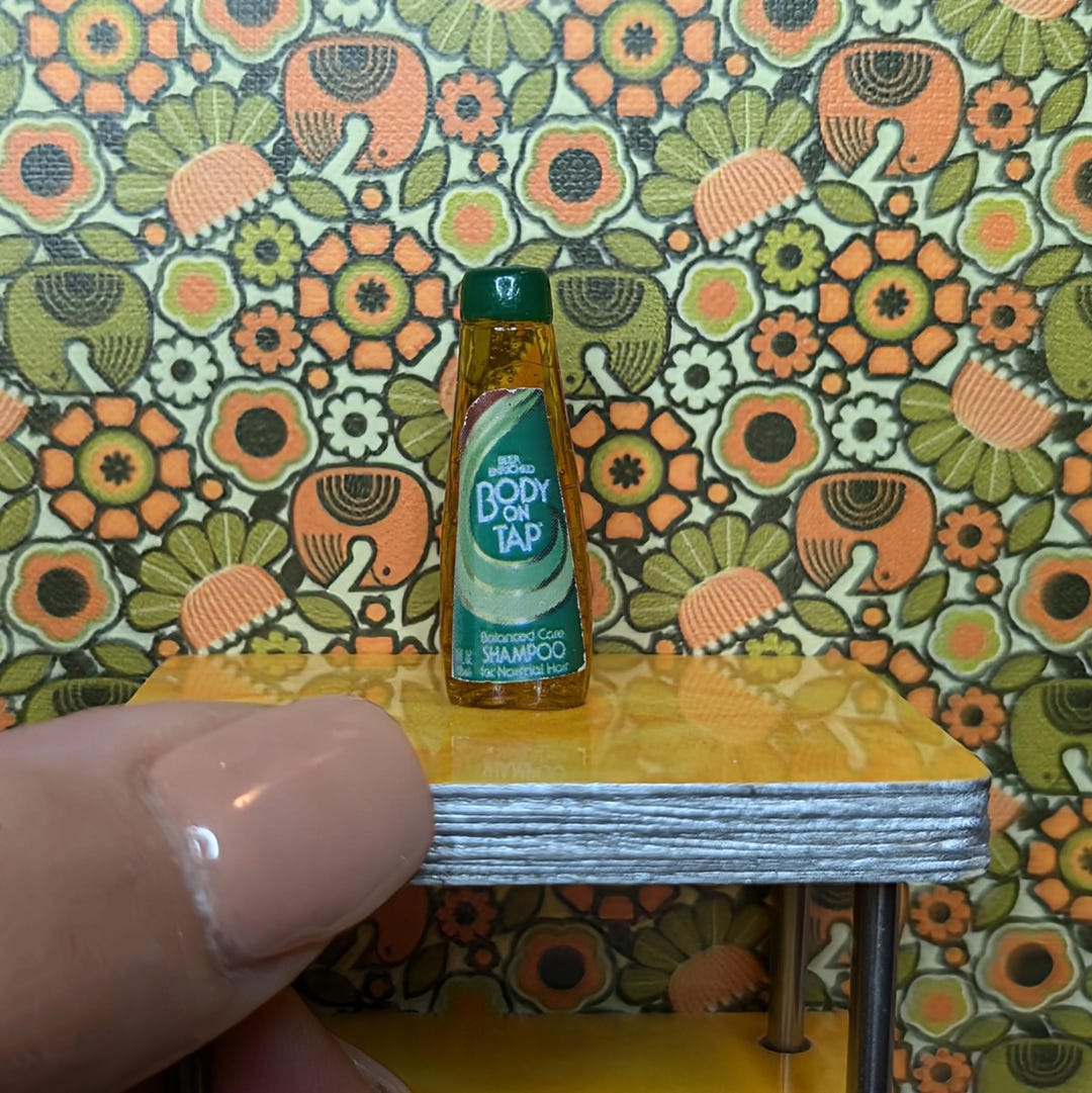 Body on Tap Shampoo 1:12 or 1/6 Scale Dollhouse Miniature Mid Century ...