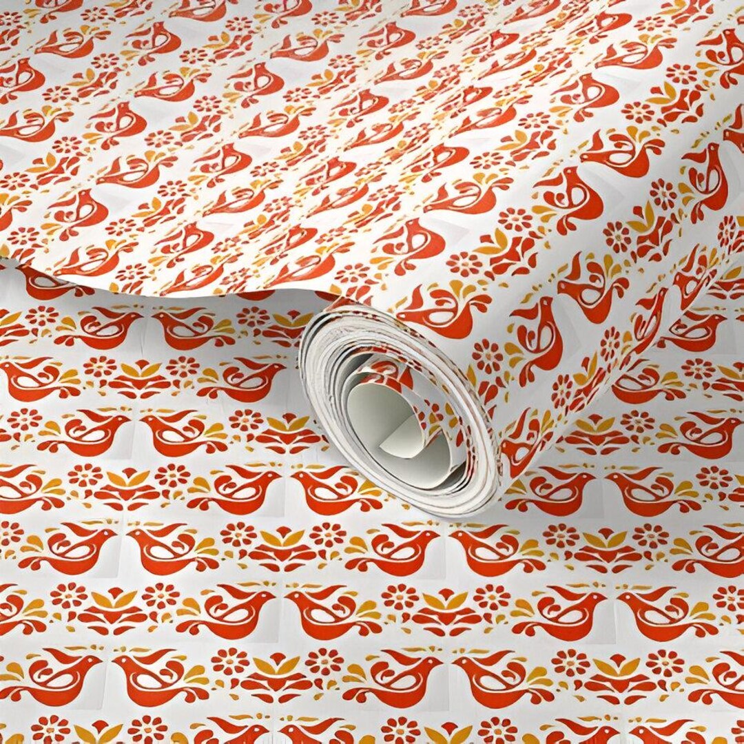 Pyrex-inspired Mid Century Friendship Dollhouse Wallpaper Peel & Stick ...