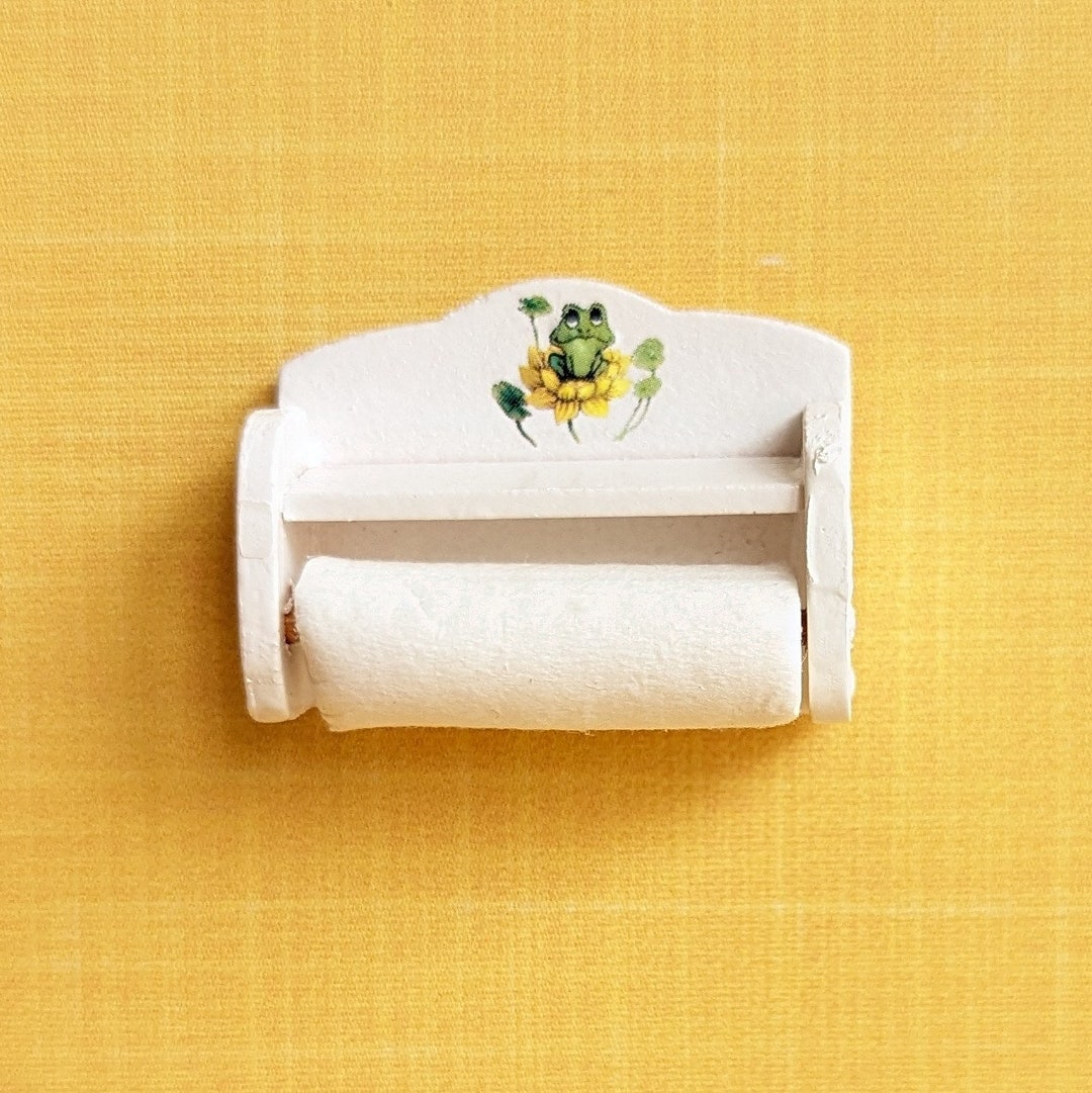 Neil the Frog Paper Towel Holder 1:12 Scale Dollhouse Miniature 70's ...