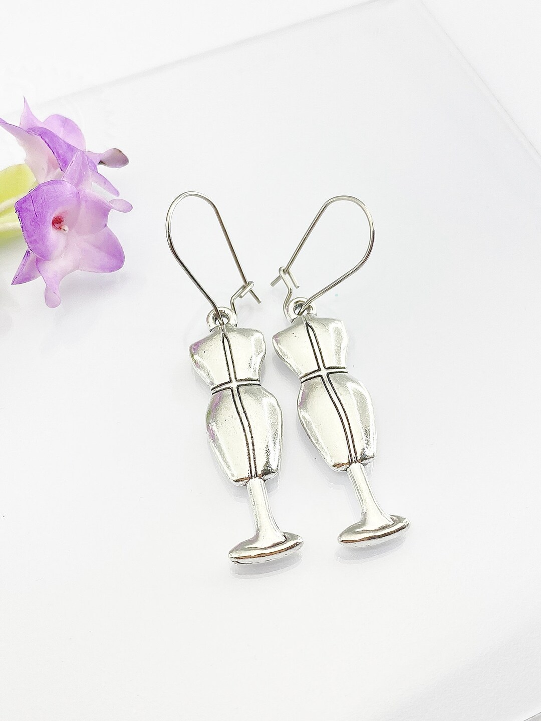 Mannequin Earrings, Tailor Seamstress Jewelry Gift, Dress Maker Fashion ...