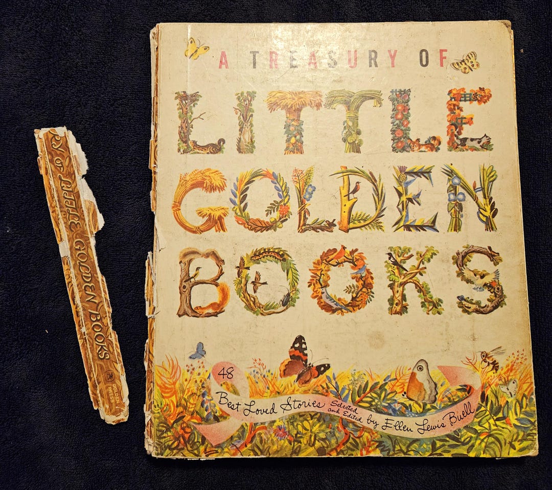 1960 Treasury of Little Golden Books, SPINE DAMAGED, Ellen Lewis Buell ...