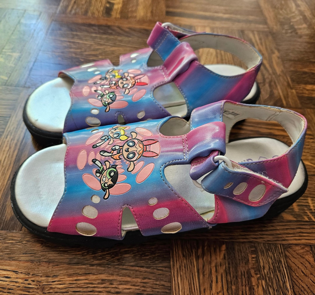 The Powerpuff Girls Pink and Blue Cotton Candy Sandals by Cartoon ...