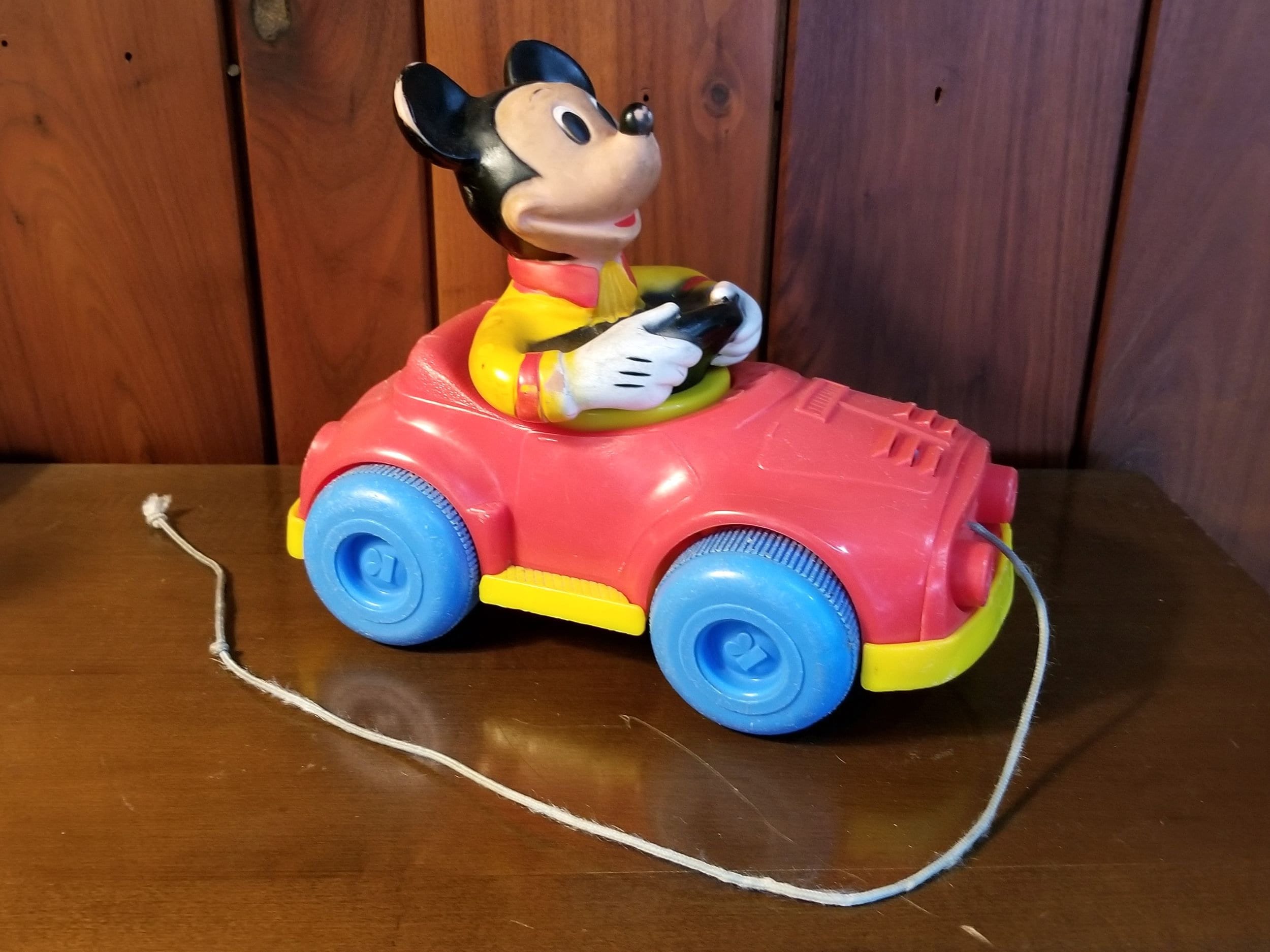 Disney's Mickey Mouse pull Mees Pull Car by | Etsy