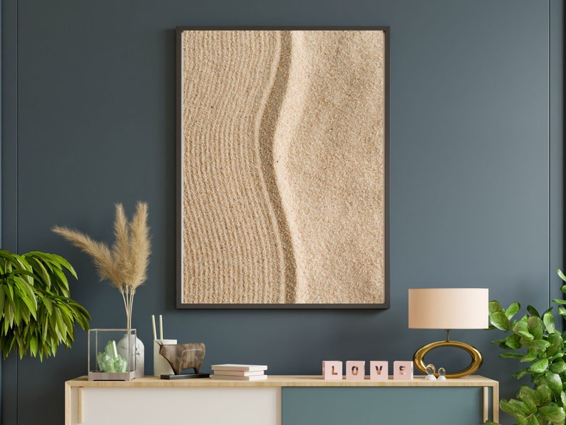 Textured Sand Wall Art, Brown Sand Digital Print, Beige Sand Art, Beach ...