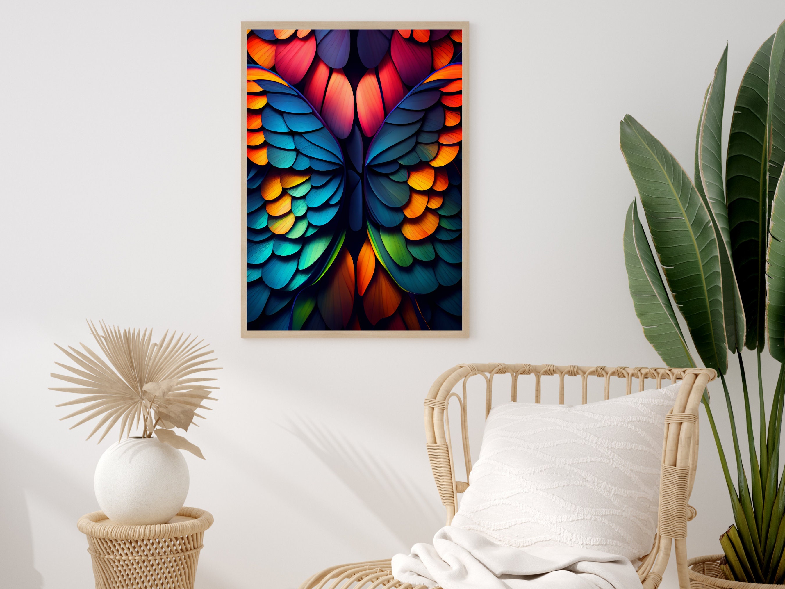 Abstract Butterfly Wing Digital Wall Art - Etsy