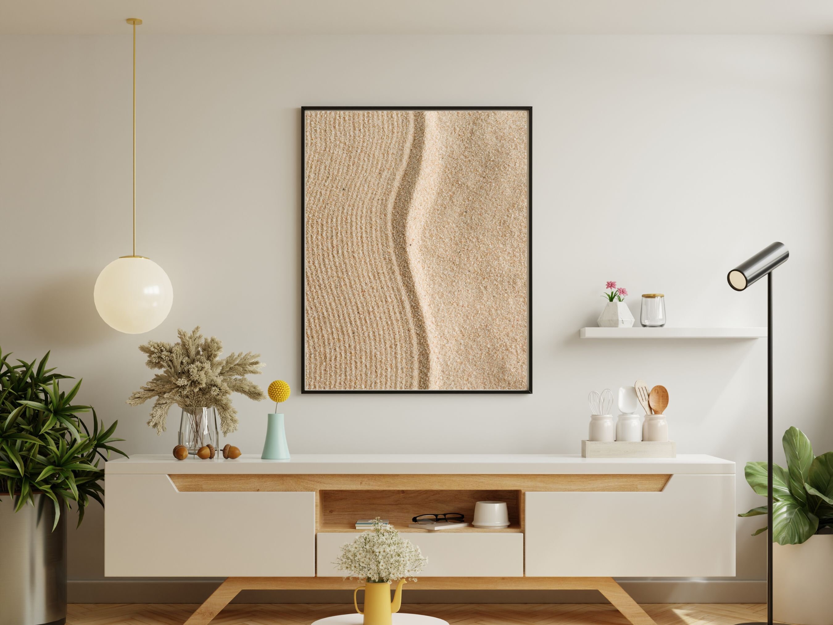 Textured Sand Wall Art, Brown Sand Digital Print, Beige Sand Art, Beach ...