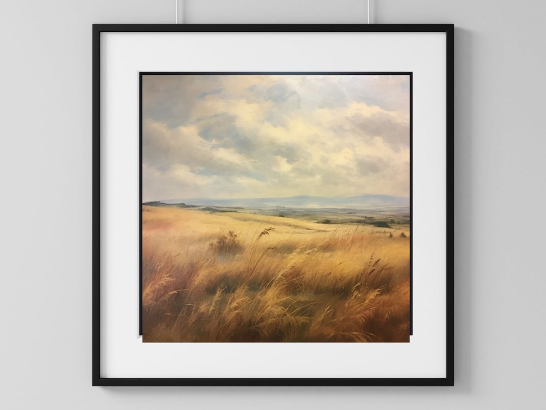 Prairie Landscape Wall Art, Vintage Art Print, Gallery Wall Art, Home ...