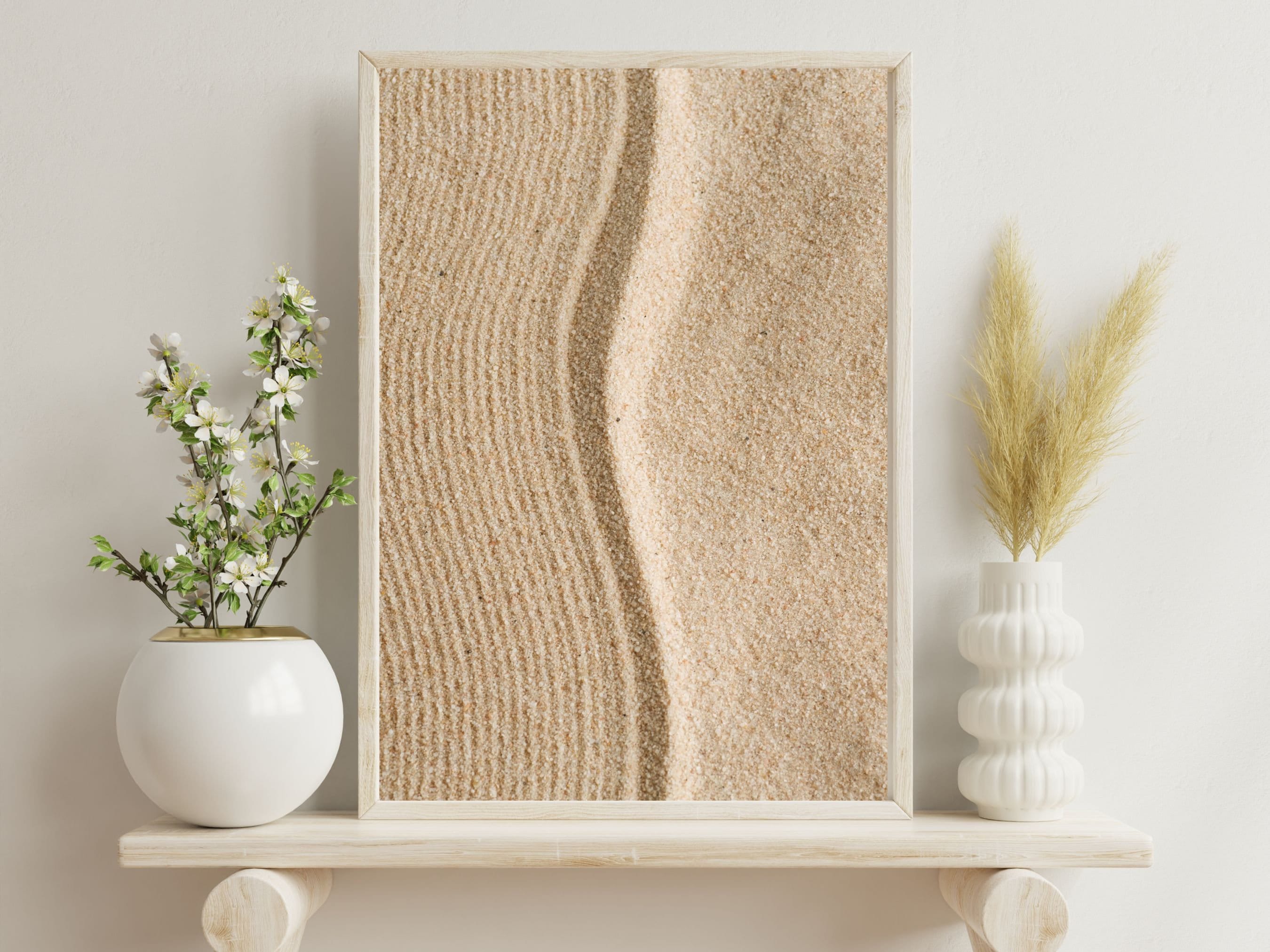 Textured Sand Wall Art, Brown Sand Digital Print, Beige Sand Art, Beach ...