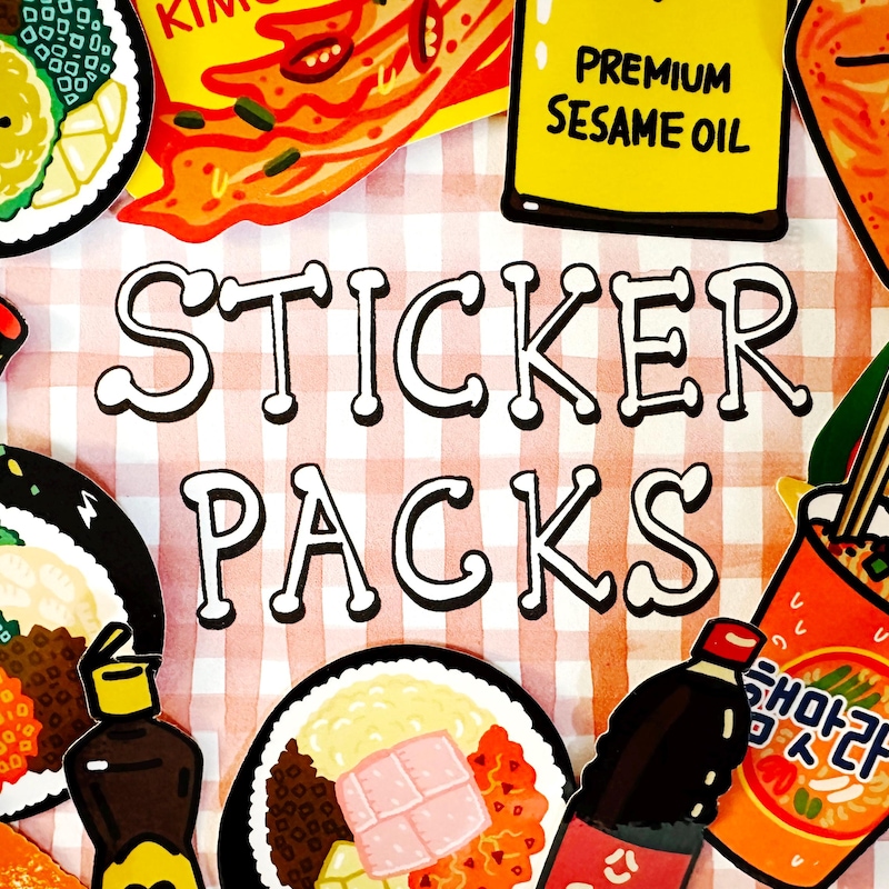 Cute Korean Food Stickers - Etsy