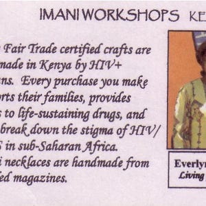 Imani Rolled Magazine Bead Necklace and Earrings. Made by the Imani ...