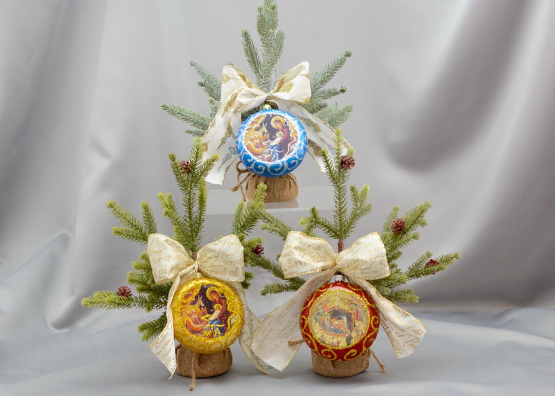 Orthodox Christmas Ornament - Byzantine Nativity Icon | Ornament Tree ...