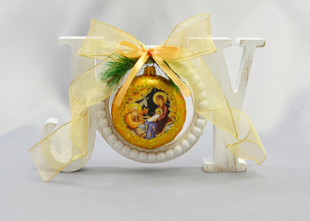 Joy Tabletop Decor Orthodox Christmas Decor Dahlia - Etsy