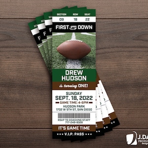 Football Birthday, Game Time, First Down, Rookie of the Year, All Star ...