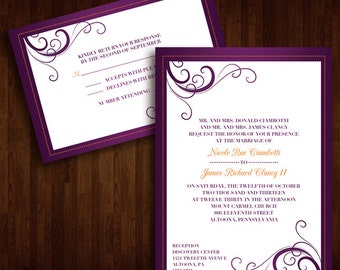 Simple Elegant Classy Wedding Invitations | Etsy