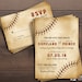Baseball Wedding Invitation - Etsy
