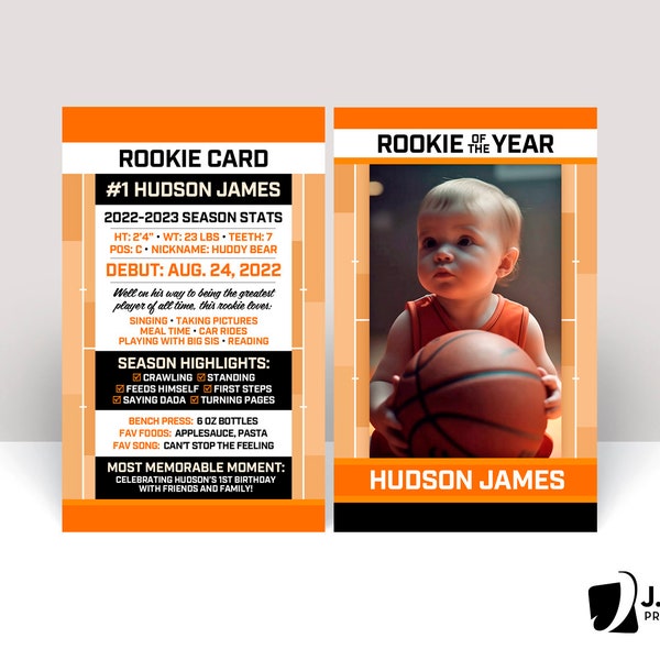 Custom Basketball Rookie Card - Etsy