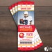 Football Fan Favorite Sports Ticket, Custom Invitation, Save the Date ...