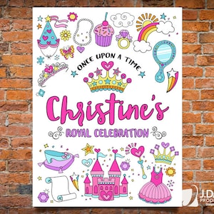 Princess Birthday Party Royal Celebration Custom Poster - Etsy