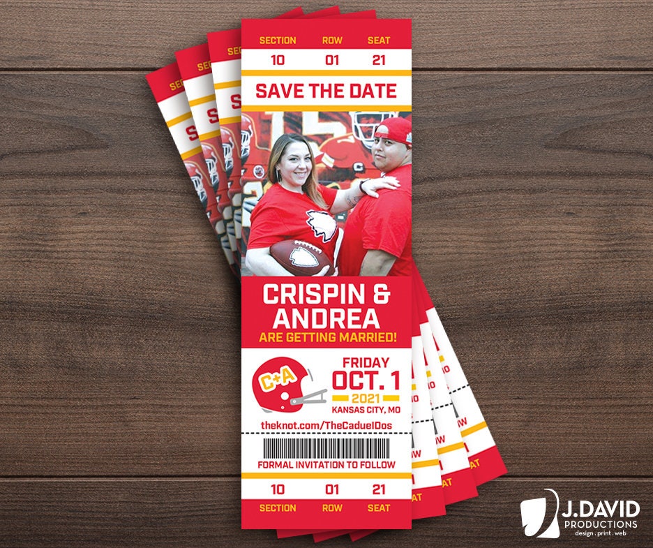 Football Fan Favorite Sports Ticket Custom Invitation Save | Etsy
