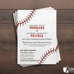 Baseball Wedding Invitation - Etsy