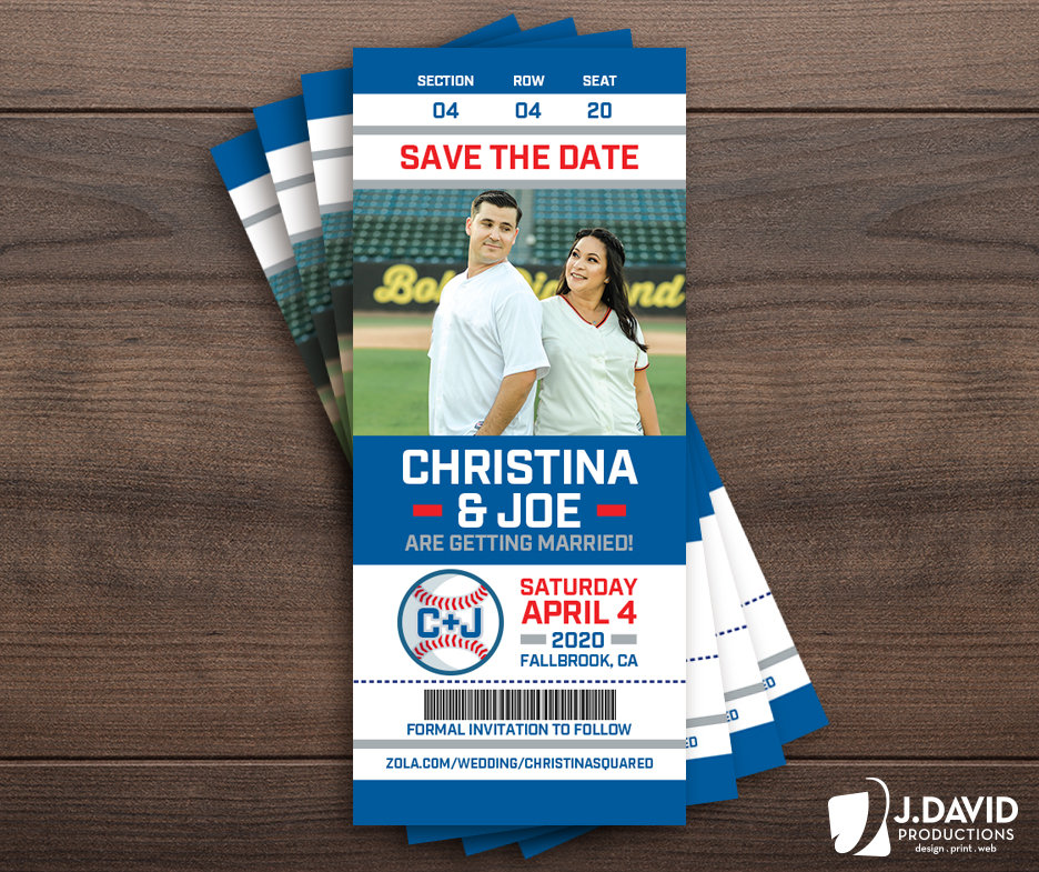 Baseball Fan Favorite Sports Ticket Custom Invitation Save | Etsy
