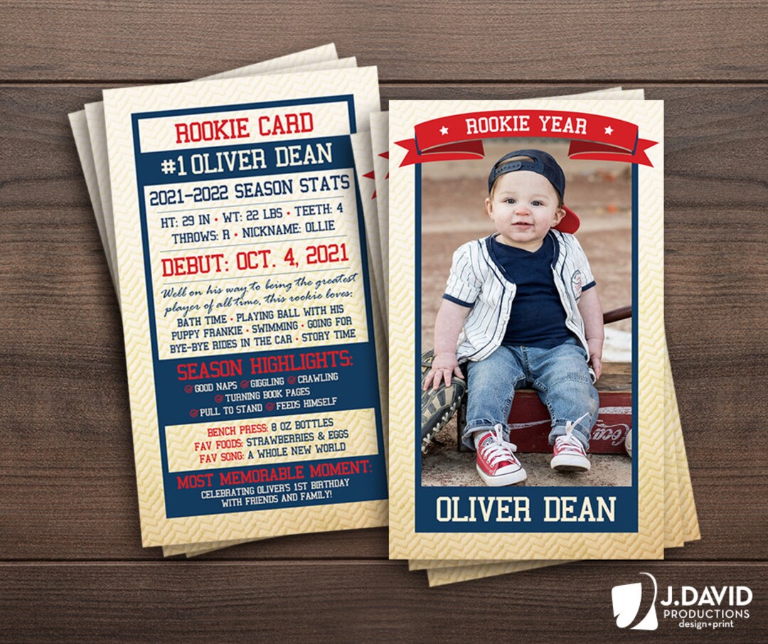 Baseball Player Card Rookie of the Year Most Valuable - Etsy