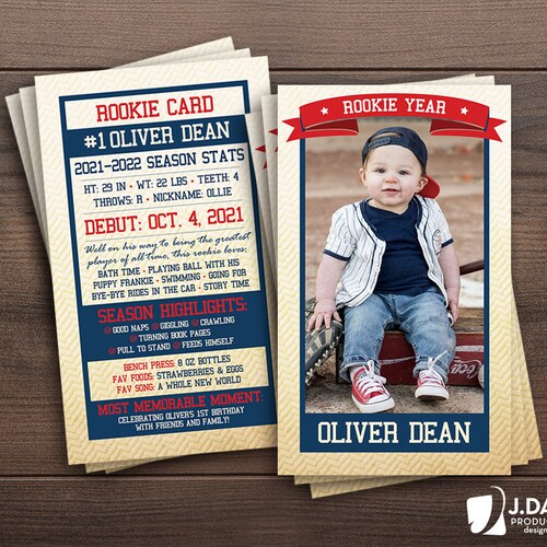 ROOKIE YEAR Rookie of the Year Birthday Invitation Baseball - Etsy