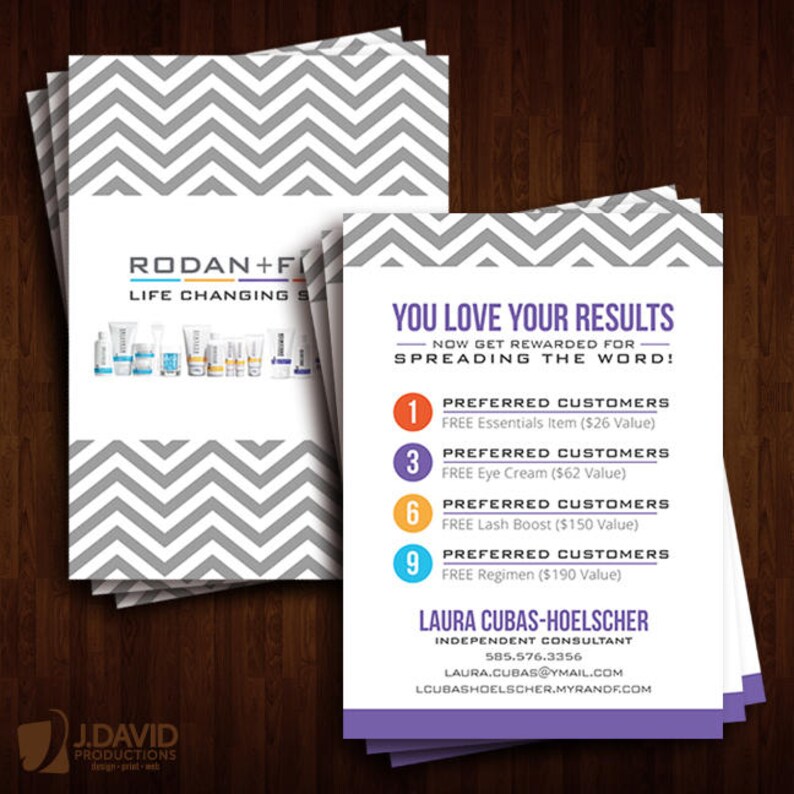 Rodan Fields Business Referral Cards Preferred Customers | Etsy