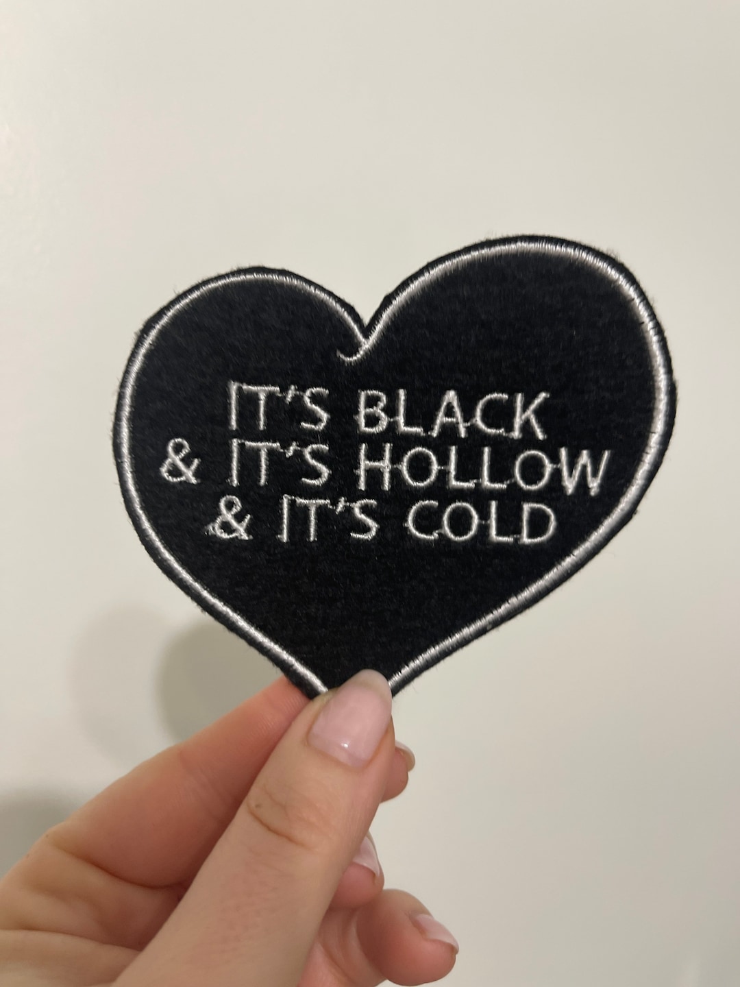 BLACK HEART Embroidered Patch - Etsy