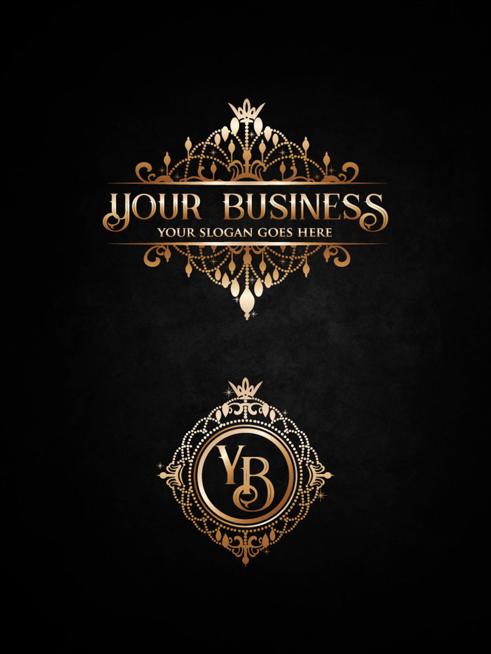 Golden Logos Elegant Monogram Logo Luxury Logo Royal | Etsy