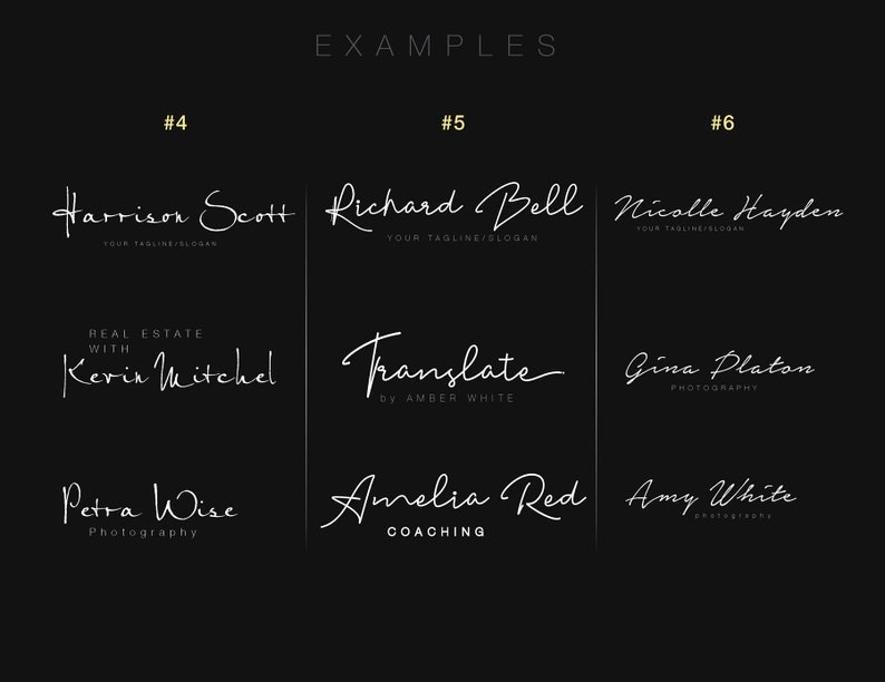 Handwritten Signature Logo, Script Signature, Photography Logo ...