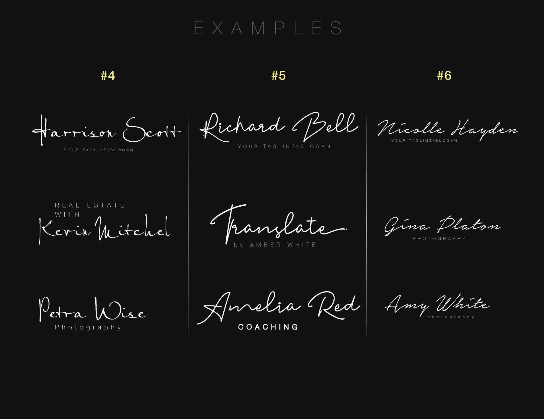 Handwritten Signature Logo, Script Signature, Photography Logo ...