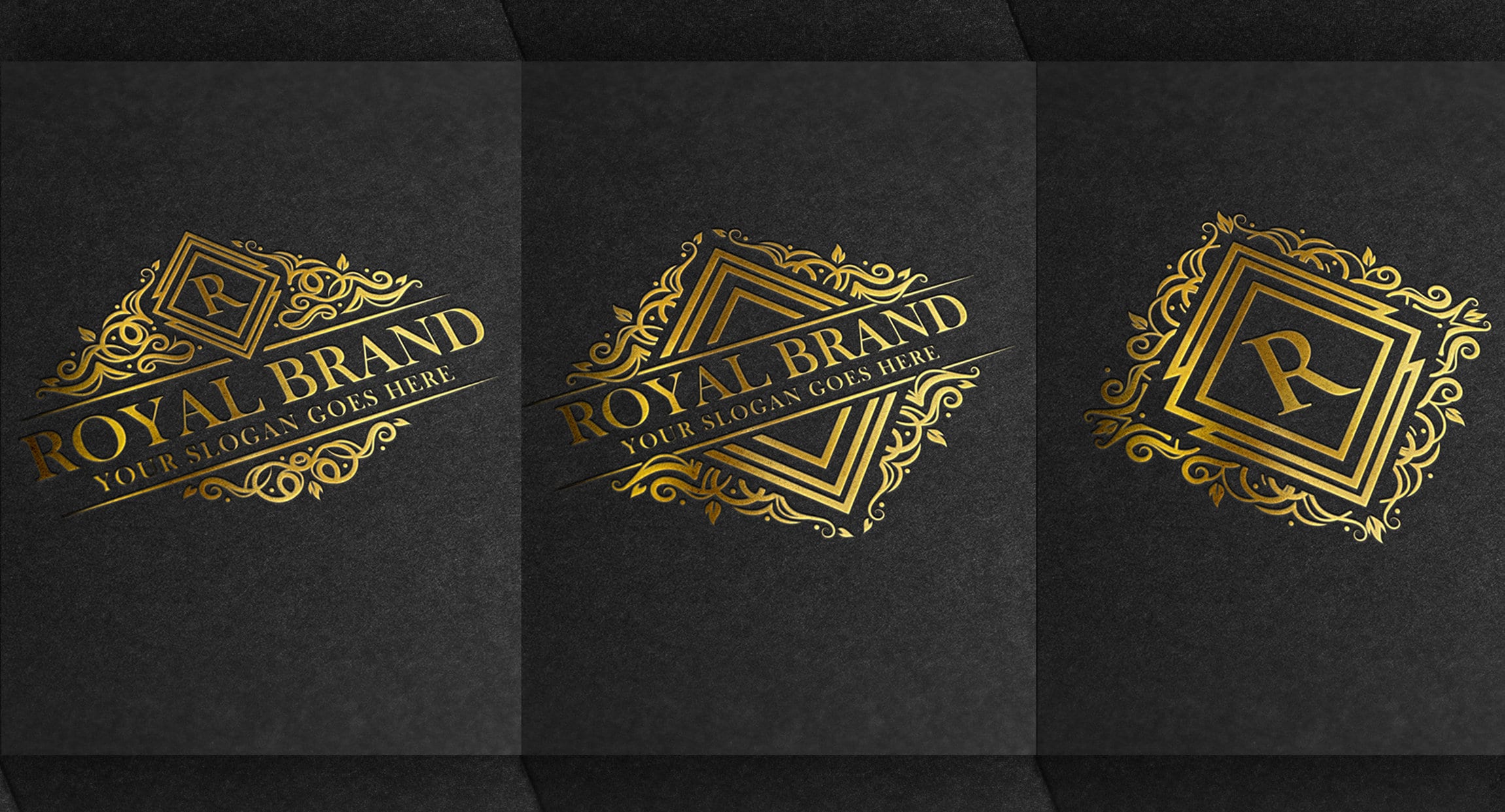 Golden Logos - Elegant Logo- Luxury Logo - Royal Logo - Decorative Logo ...